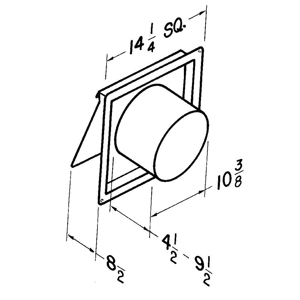 Broan-NuTone 506 Chain-Operated, Through-the-Wall Ventilation Fan White Cover, 430 CFM, 7.5 Sones, 10"