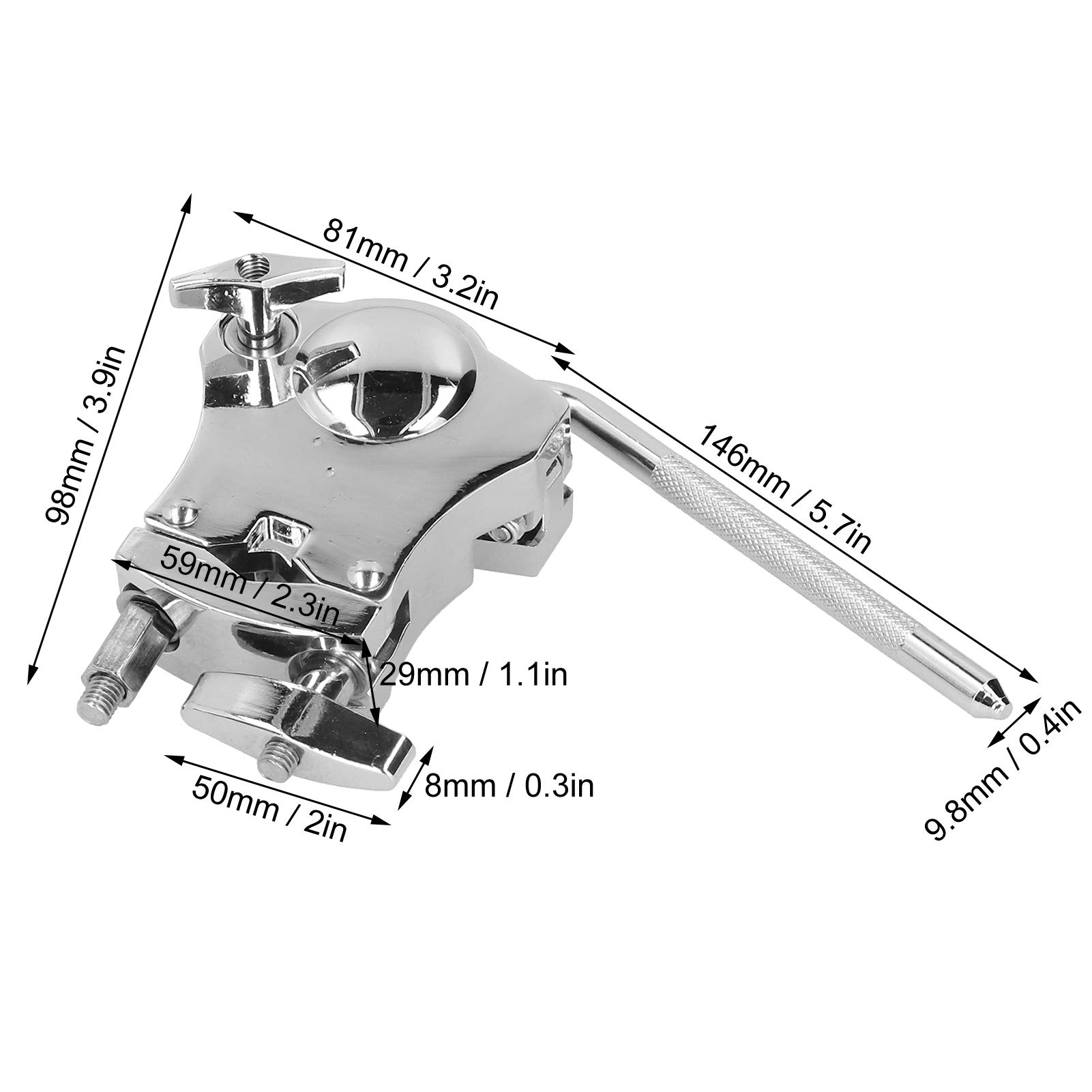 Tom Drum Rack Mount, Drum Clamp, Durable Zinc Alloy Tom Drum Rack, Exquisite Craftsmanship Not Easy To Fade Strong Hardness for Drum All Types Of Brackets