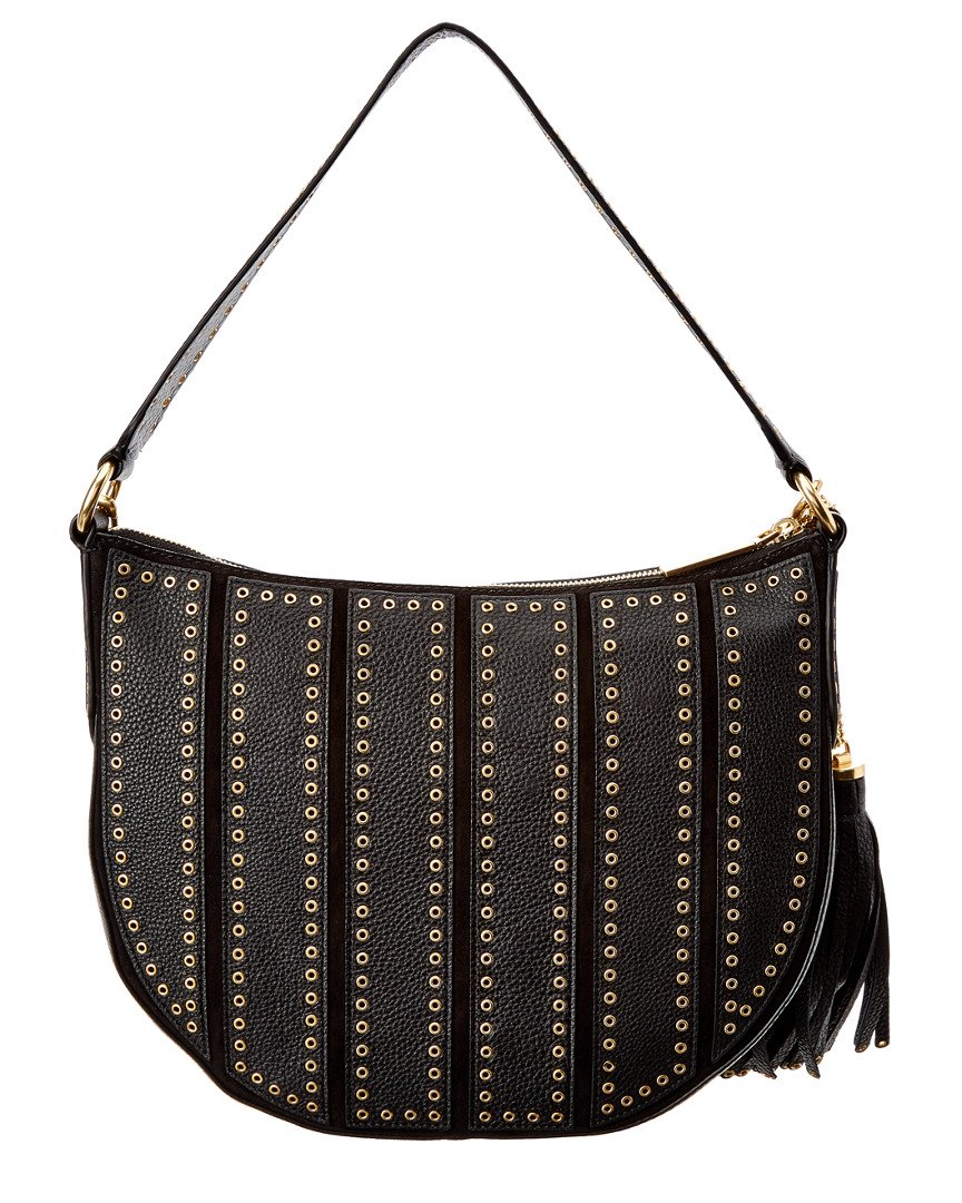 Michael Kors MICHAEL Brooklyn Grommet Appliqu Medium Convertible Hobo (Black)