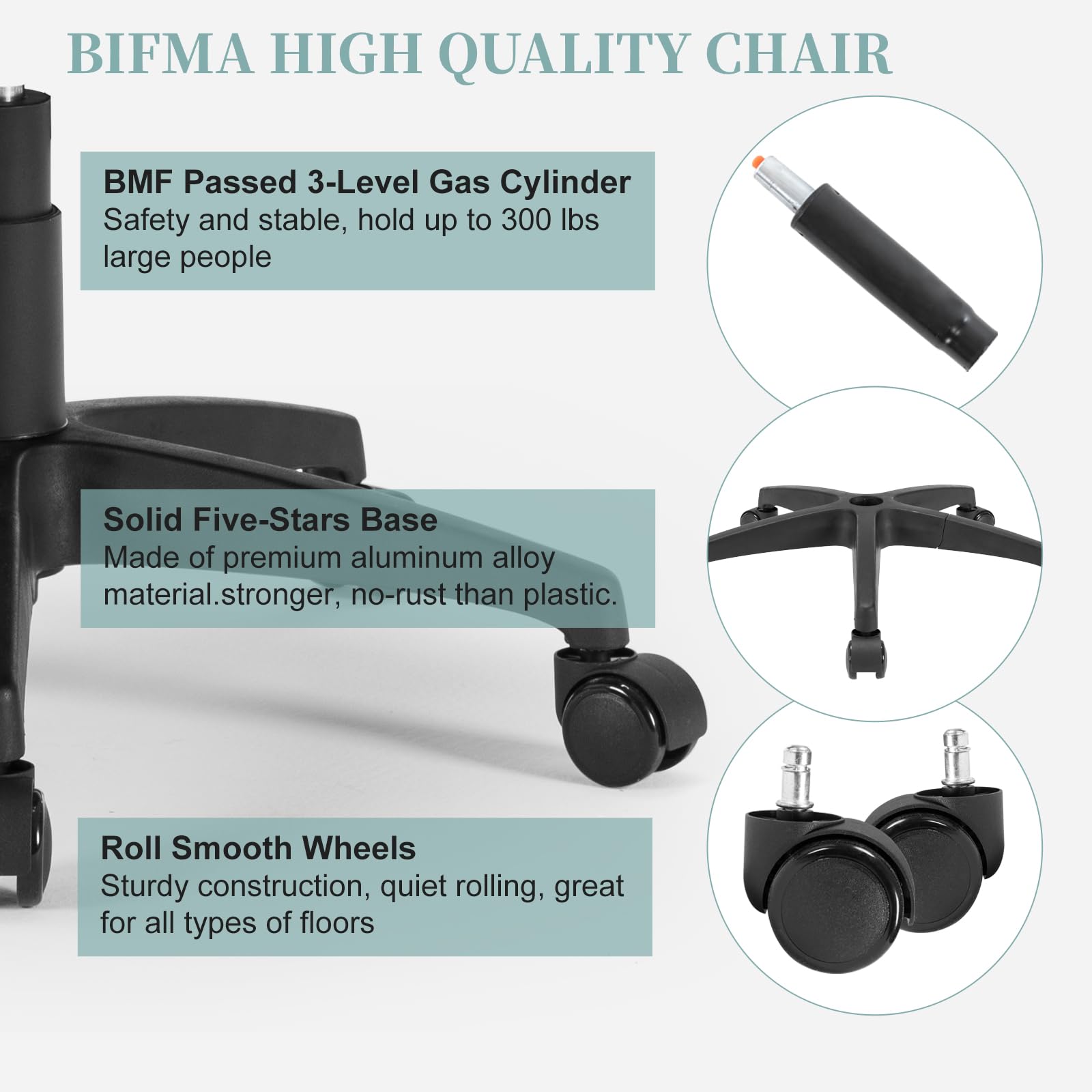 Ergonomic Mesh Office Chair, Comfy Desk Chair with Flip up Armrests, Swivel Computer Desk Chair with Adjustable Lumbar Support and Height for Home Office, 300 lbs Capacity