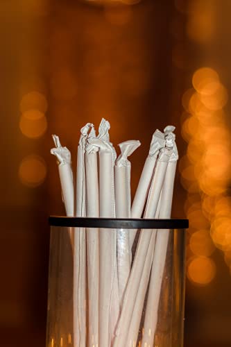 Concession Essentials Paper Wrapped Clear Giant Plastic Drinking Straws. Thickness is .3mm and Length is 10.25 Inches.7.5mm Thick and Paper Wrapped (CEClearGiant10wrapped-300Count)