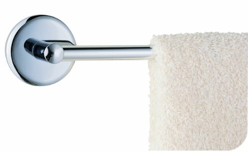 Plumb USA 4-Piece Bathroom Hardware Accessory Set, Includes Towel Bar, Toilet Paper Holder, Towel Ring and Robe Hook, Chrome Finish