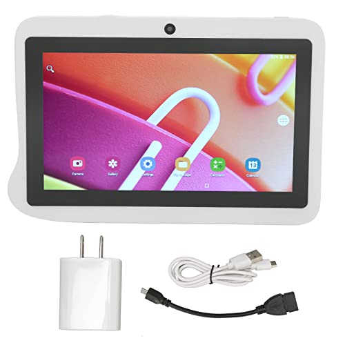 Cosiki Kids Tablet US Plug 100240V 5MP Front 8MP Rear 7in 1960x1080 IPS HD Photography Tablet for 10.0 (White)