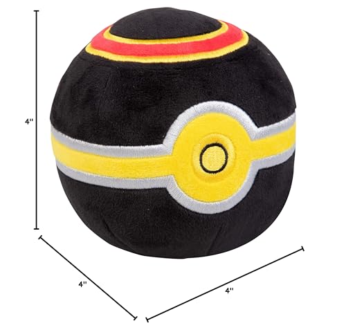 Pokemon Pokéball Plush 5-Pack - Includes Poke, Master, Ultra, Quick, Luxury Ball - Soft Stuffed Poke Balls with Weighted Bottom - 4" Each - Gift for Kids, Ages 2+