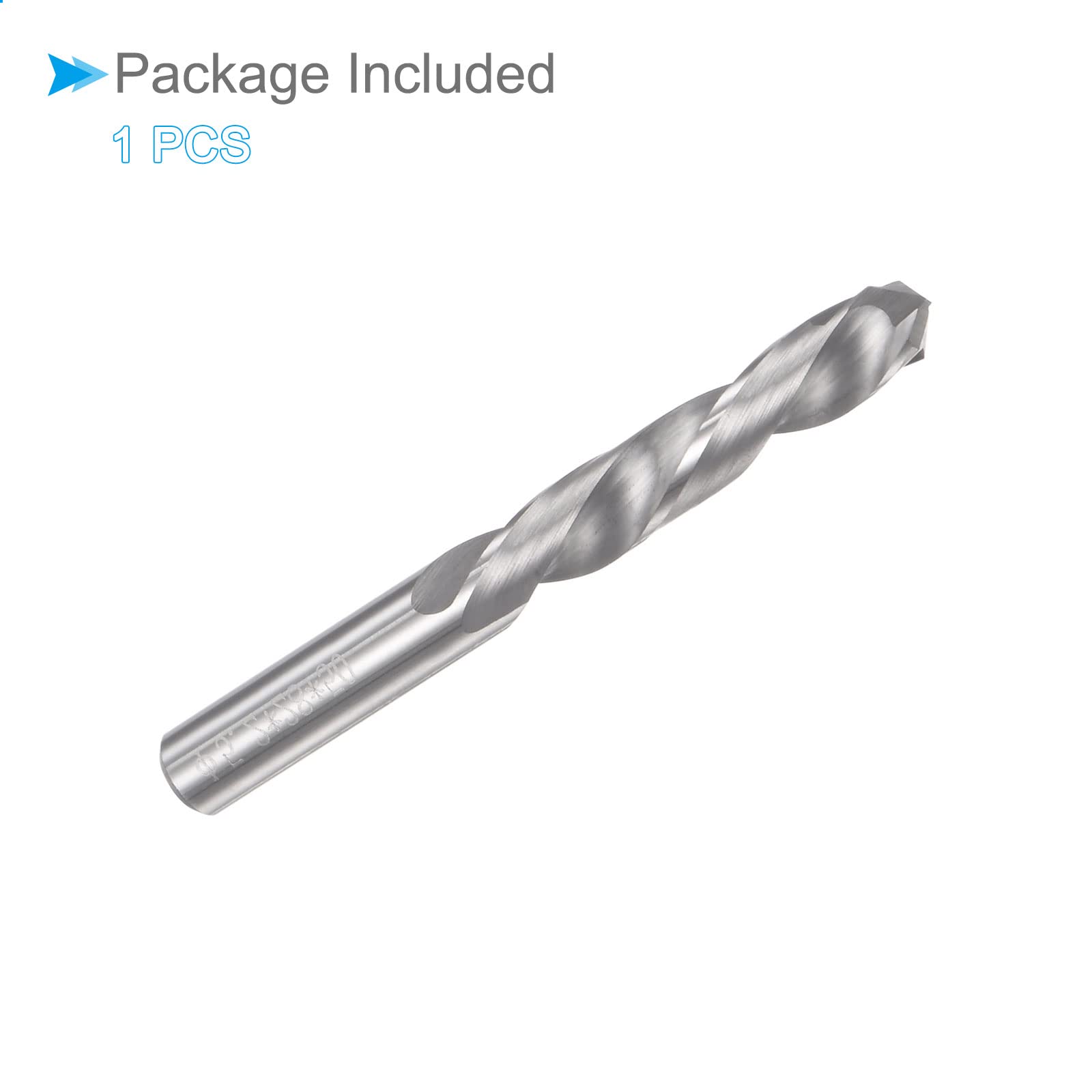 CoCud Solid Carbide Drill Bits, 5.2mm Diameter, YG6 (C2/K20) Tungsten Carbide Straight Shank Twist Drill Bits - (Applications: for Stainless Steel Alloy), 1-Piece