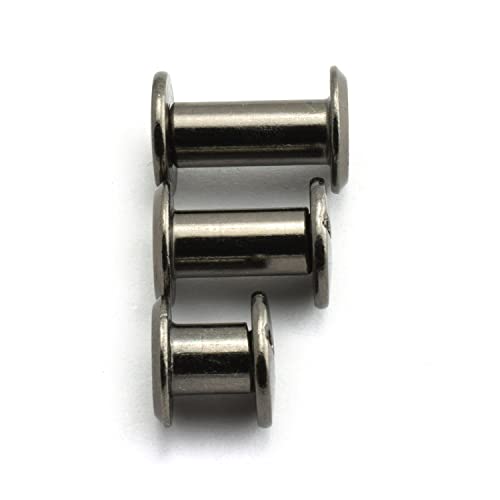 LQ Industrial 75 Sets Black M5 Chicago Screw Assorted Kit Slotted Phillip Head Binding Screws Rivet Assembly Bolt Nail Rivet for Book Binding DIY Leather Craft M5x6 M5x10 M5x12