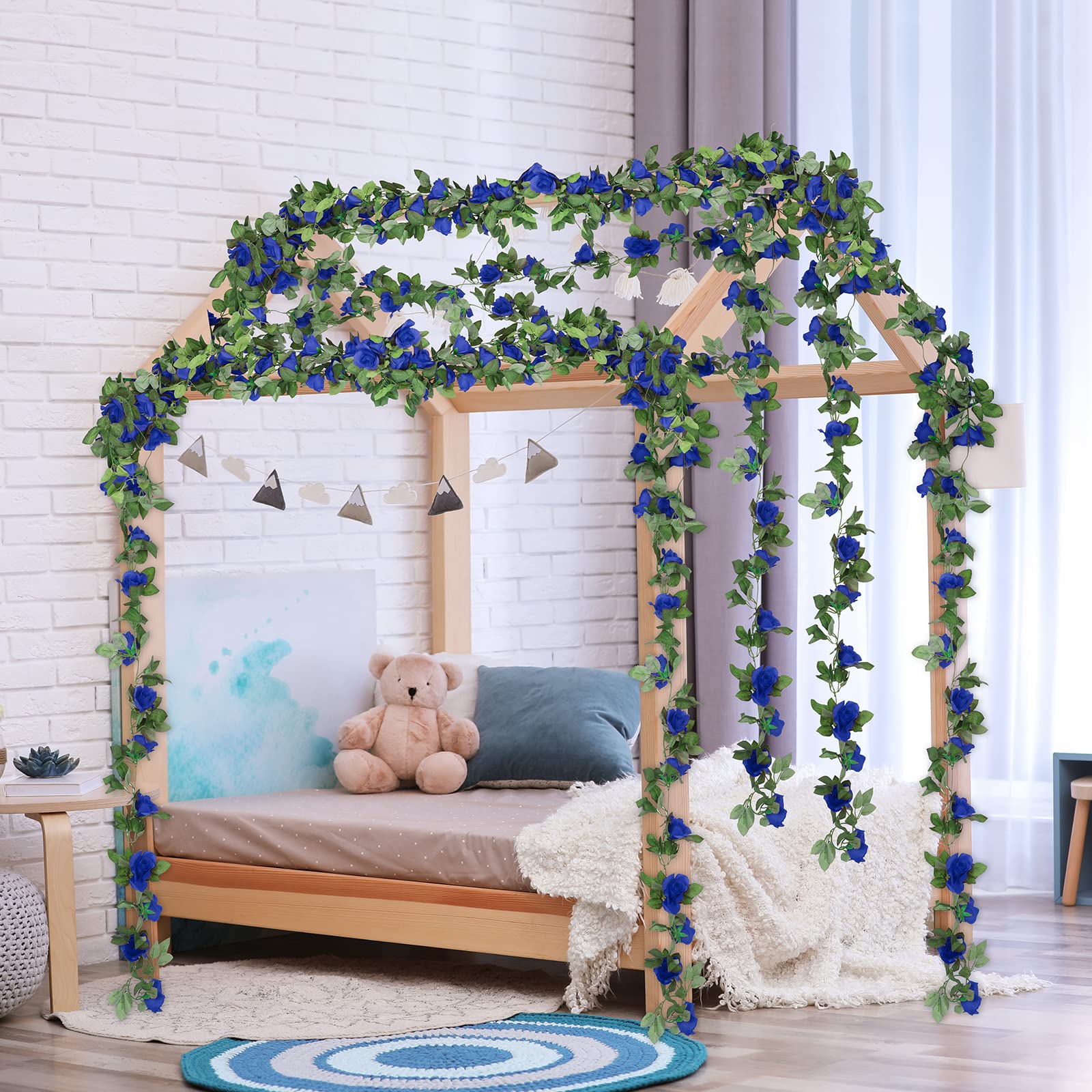 Yatong Artificial Flowers 2 Bundles Silk Rose with 18 Heads Flowers for Wedding Decoration Bridal Bouquets Home Garden Party