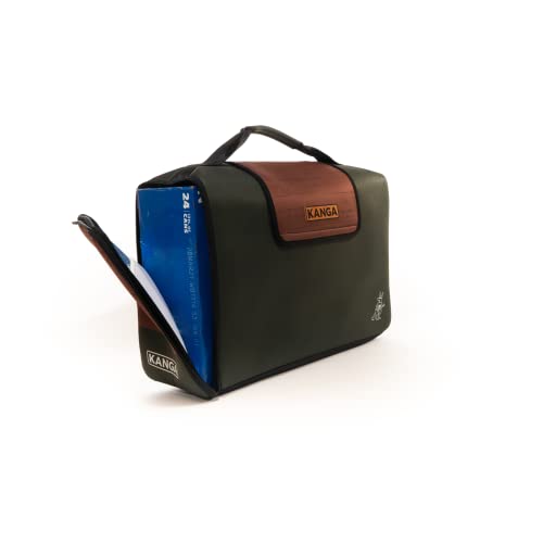 Kanga Insulated Cooler Bag - Soft Cooler Bag - 12 Pack Beer and Seltzer Drink Cooler - Insulated and Durability Tested - Kanga Kase Mate Cooler - Woody