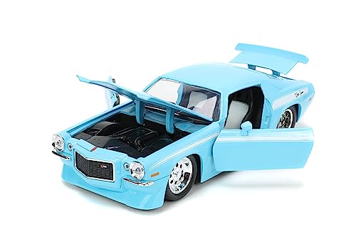 Jada Toys Big Time Muscle 1:24 1971 Chevy Camaro Die-Cast Car (Light Blue)