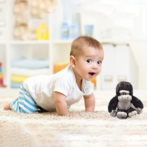 LRUNTEC Cute Plush Gorilla Stuffed Animal, Kawaii Forest Soft Animals Themed Cuddle Doll for Children - 10 inch