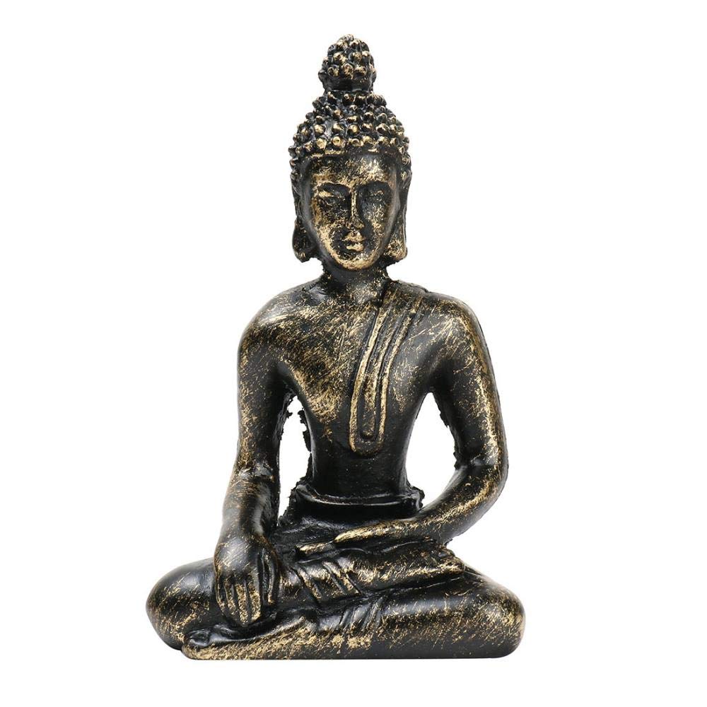 Tabletop Buddha Zen Garden, Resin Incense Burner Holder Zen Sandbox Ornament Candle Holders for Home Office Decor (C)