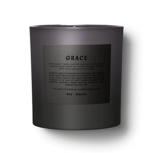 Grace Jones Standard Boy Smells Candle | 50 Hour Long Burn | Coconut & Beeswax Bled | Luxury Scented Candles for Home (8.5 oz)