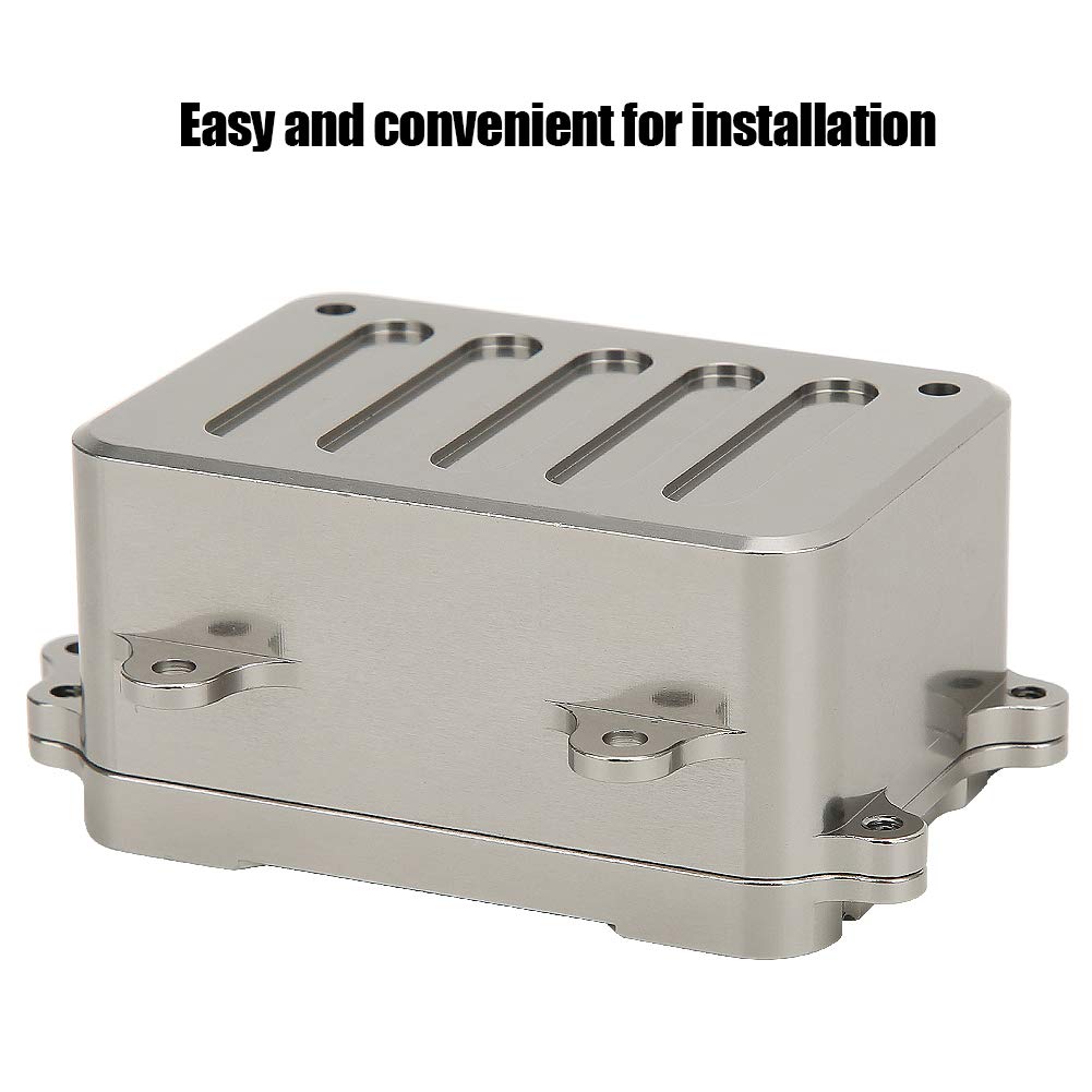Receiver Box, 1:10 Scale Remoted Control Metal Receiver Box ESC Receiving Box RC Vehicle Accessories for SCX10 1/10 RC Crawler Kids Toy Car Rc Receiver Box Rc Receiver Box Rc Receiver Box