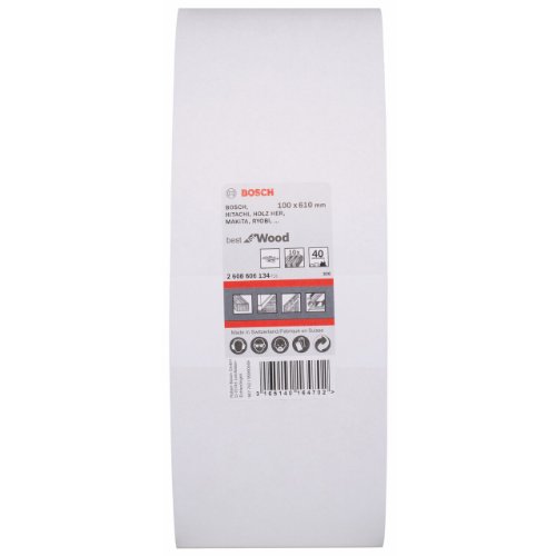 Bosch Professional 2608606134 Sanding Belts100x610 G40, Red, 100 mm x 610 mm