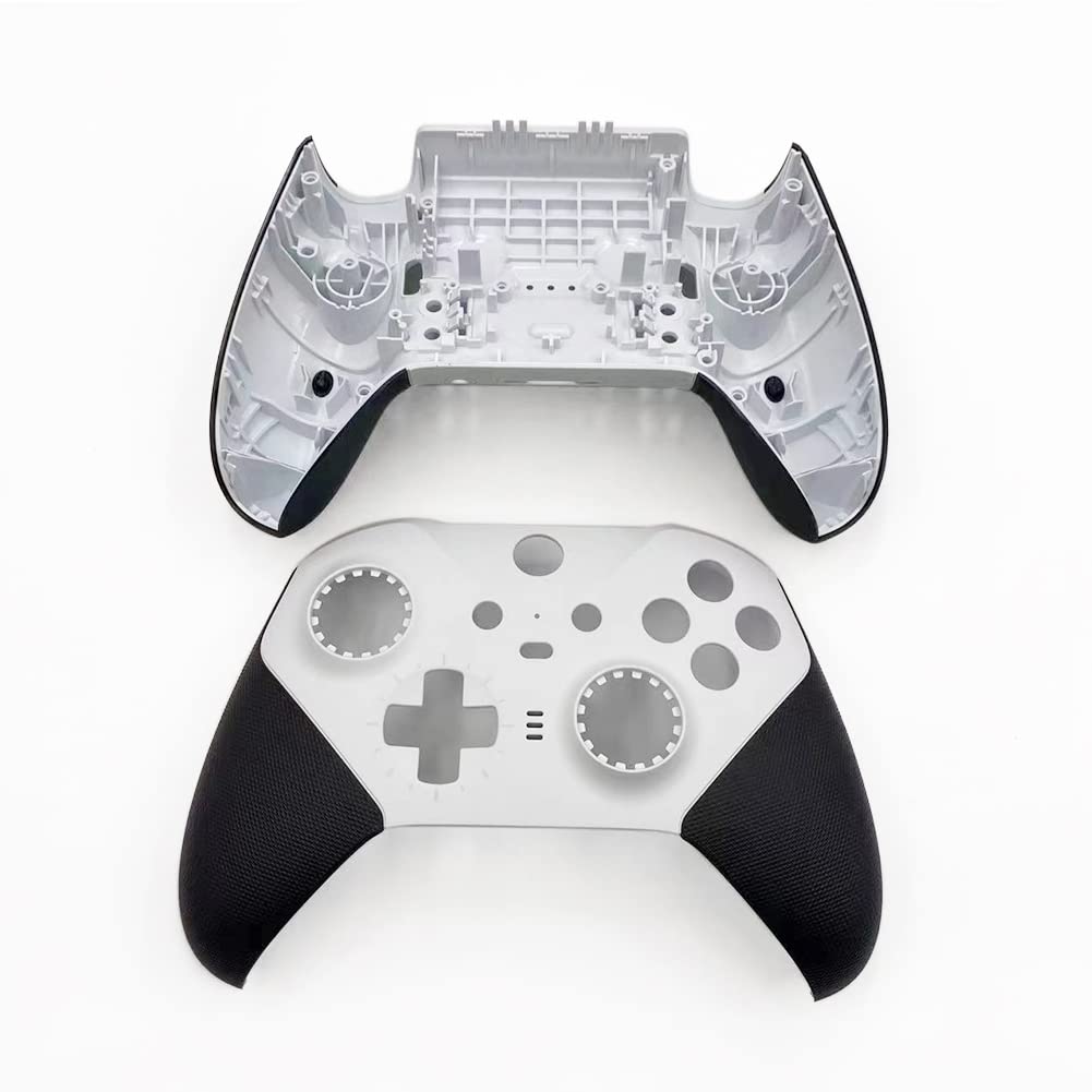 Cowhilan Replacement Housing Shell Front Back Case Faceplate Cover Compatible with Xbox Elite Wireless Controller Series 2 Core β White