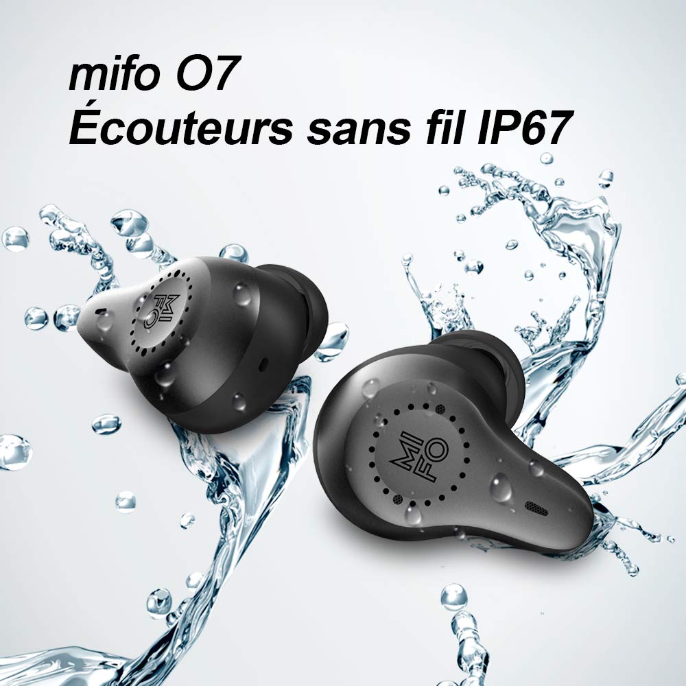 mifo [Upgrade Version 2023 Bluetooth Earbuds Wireless O7, Bluetooth 5.0 in-Ear Headphones with Charging Case, Dual Microphone Call Noise Reduction Earphons for Sports, Built-in Mic