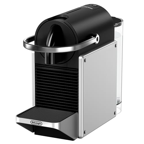 De'Longhi Nespresso Pixie EN127.S, Fully Automatic Coffee Machine, One-Button Coffee Machine with Multi-Function, Welcome Set Included, Compact Design, 19 Bar Pressure, 1260W, Silver