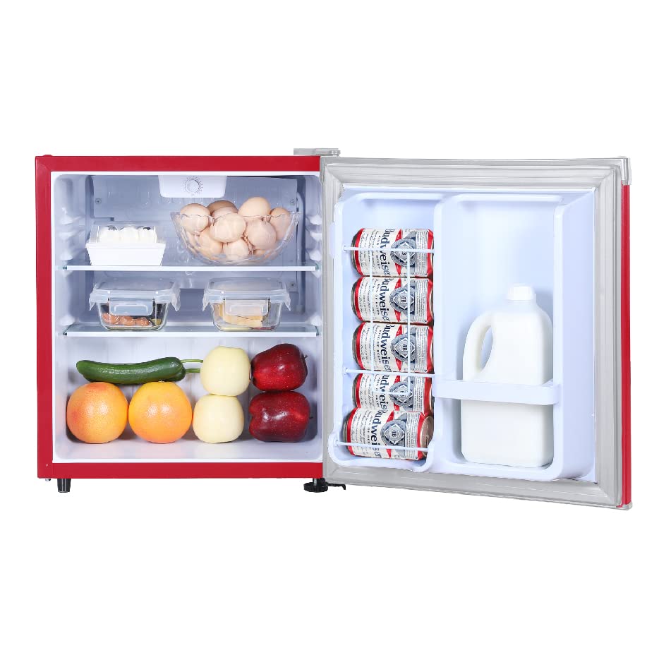 CURTIS FR103BUD Budweiser, Mini Fridge with Freezer - 1.6 Cu Ft Compact Small Beverage Drinks Refrigerator with Reversible Doors - Perfect for Office, Home, Dorm, or Games Room