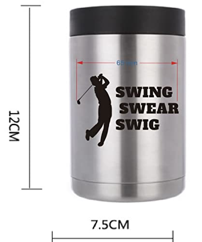 Golf Can Koozie - Funny Golf Gift - Stainless Steel Coozie for Beer, Hard Seltzer, Water, Soda