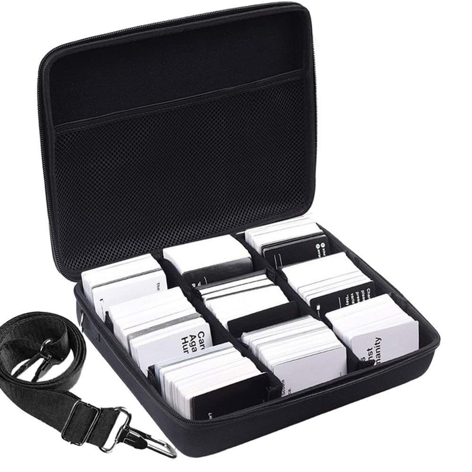 PAIYULE Large Football Card Game Case Storage Holder for 2500+ Cards, Fits for Main Card for C. A. H, Baseball Basketball Sport Card Box for PM TCG, for TMG,and More Card Games-(Bag Only)(Black)