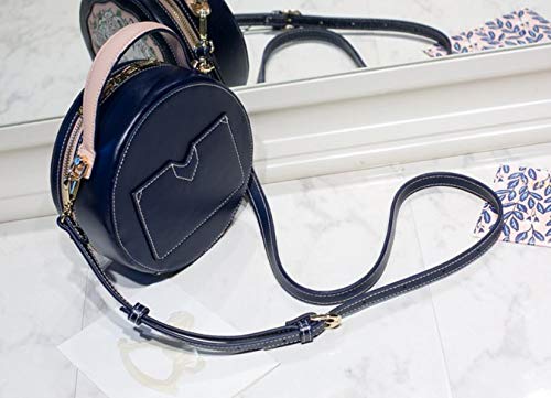 Nite closet Lolita Purses Crossbody for Women Small Handbag Cute Round Shoulder Bag (Navy)