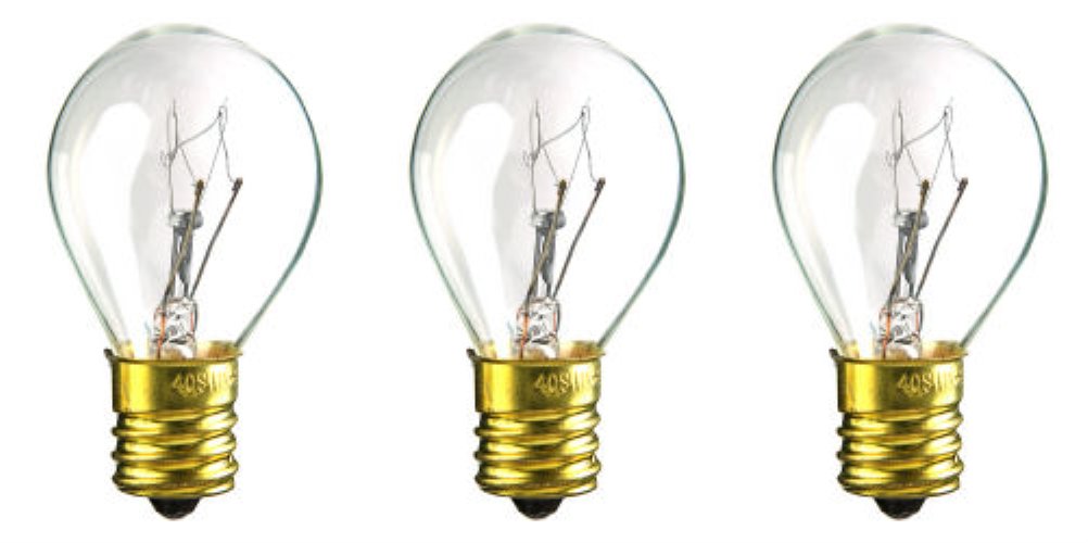 CEC Industries 40S11N/120V Miniature Bulb, 120V, 40W, S11 Shape, E17 Intermediate Screw (3 Pack)