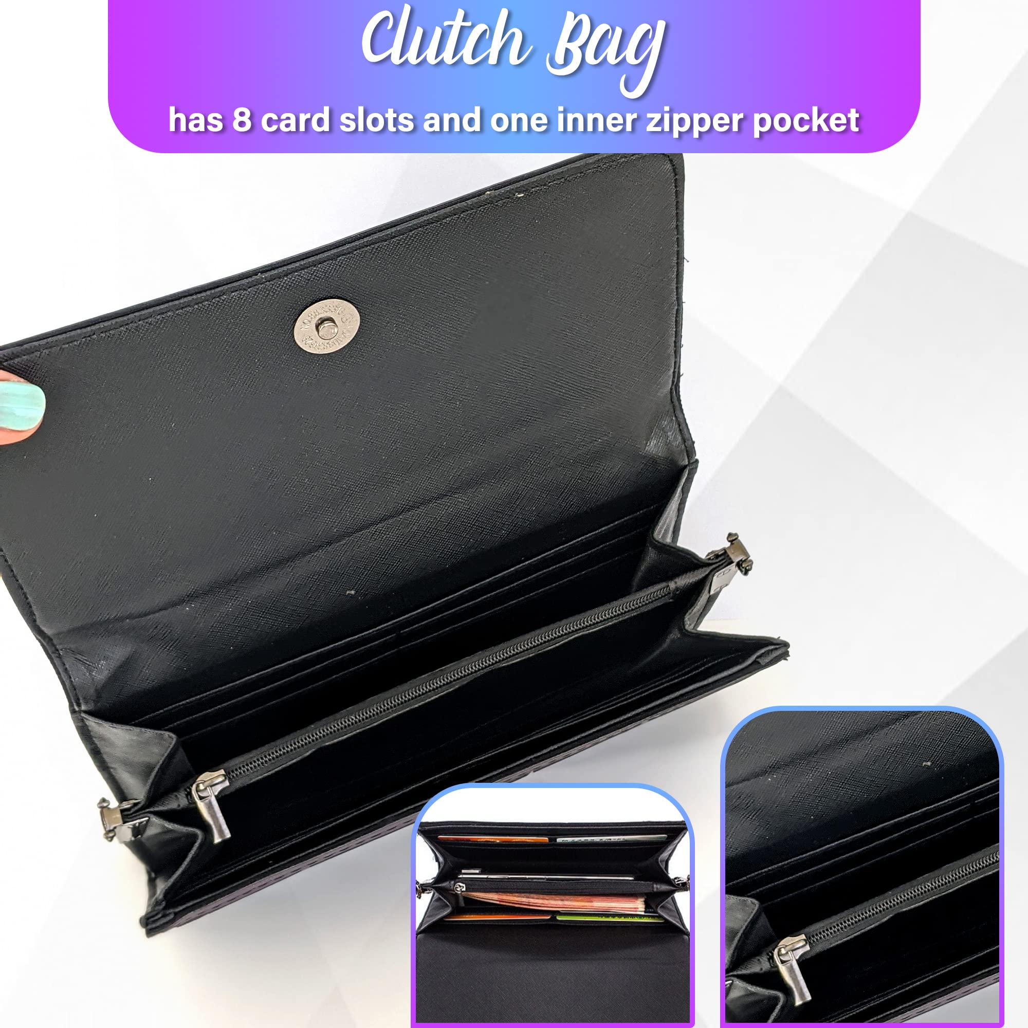 Reflective Crossbody Clutch/Luminous Shoulder Bag/Holographic Fashion Evening Handbag