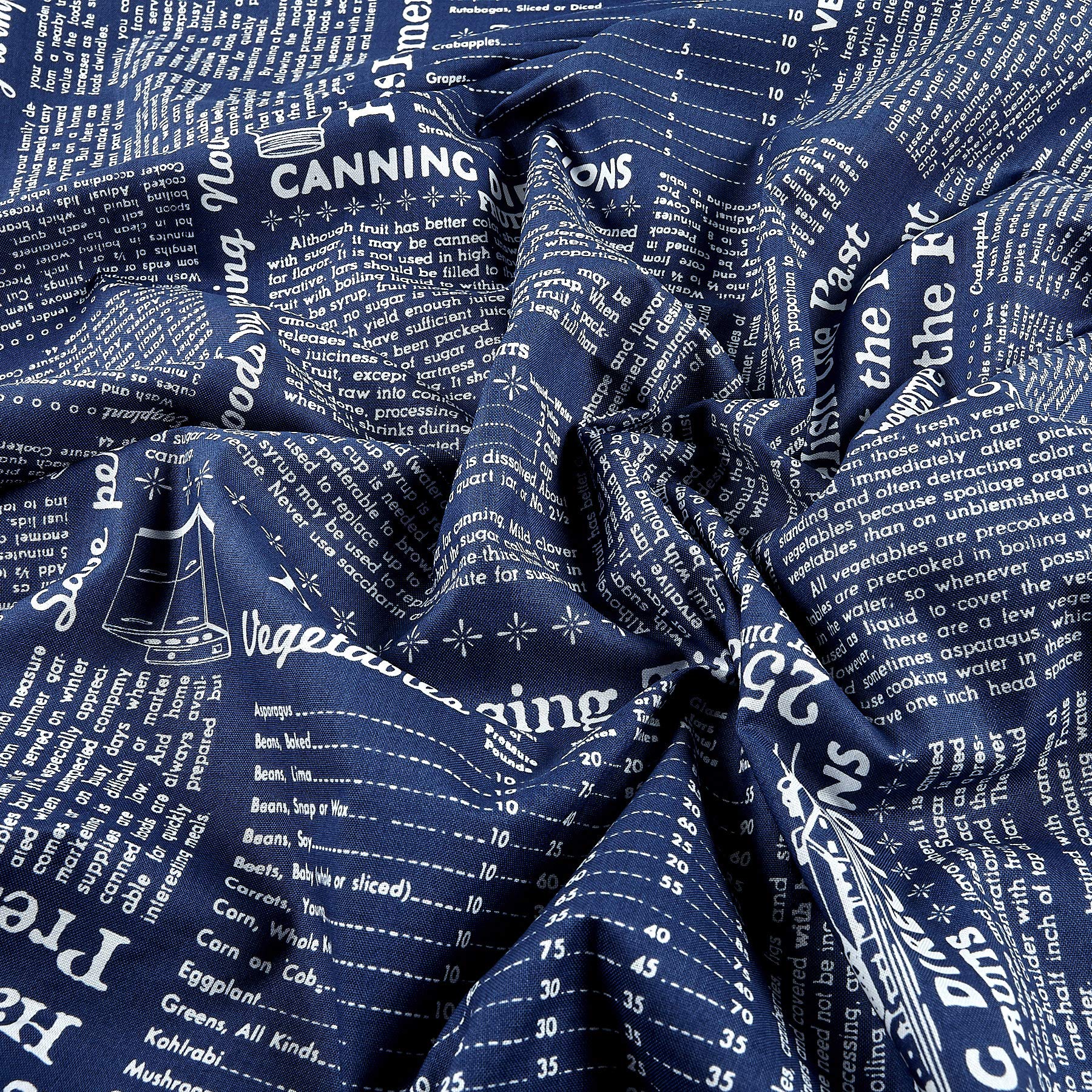 Farm Girl Vintage Canning Denim, Quilting Fabric by the Yard