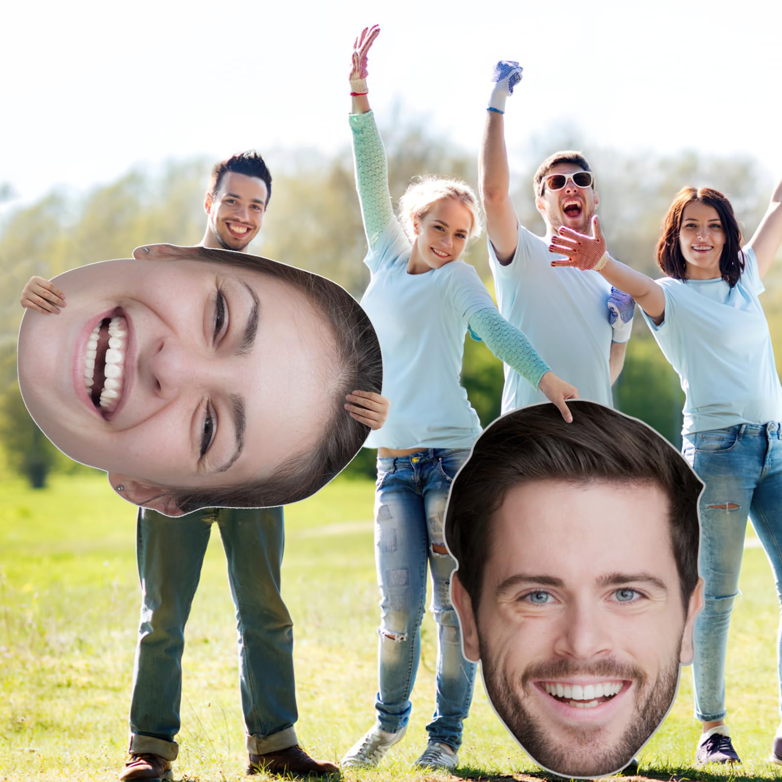 EnjoyView Custom Big Head Cutout, Customize Giant Fat Heads, Custom Photo, Fun Fathead Cardboard, Personalized Face Signs, 1 Piece, 24β, 30", 36" Tall