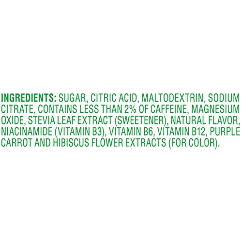 Crystal Light Pure Energy Mixed Berry Drink Mix with Caffeine, 48 ct Pack, 8 Boxes of 6 Packets