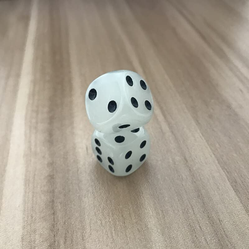 ZYM305 50Pcs/Lot 16mm Luminous Dice Rounded Corner Drinking Glowing Dice Nightclub Bars Dedicated Entertainment Dice Games Dice