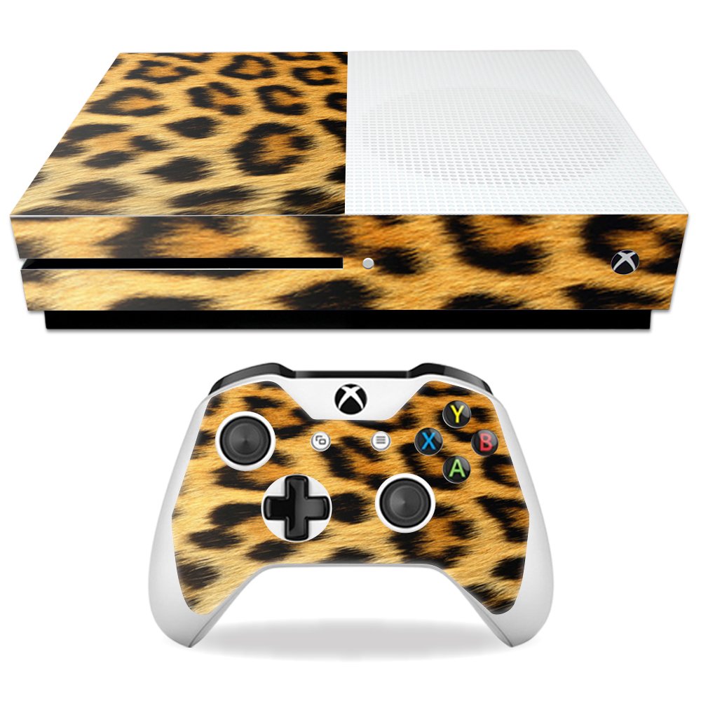 MightySkins Skin Compatible with Microsoft Xbox One S - Cheetah | Protective, Durable, and Unique Vinyl Decal wrap Cover | Easy to Apply, Remove, and Change Styles | Made in The USA