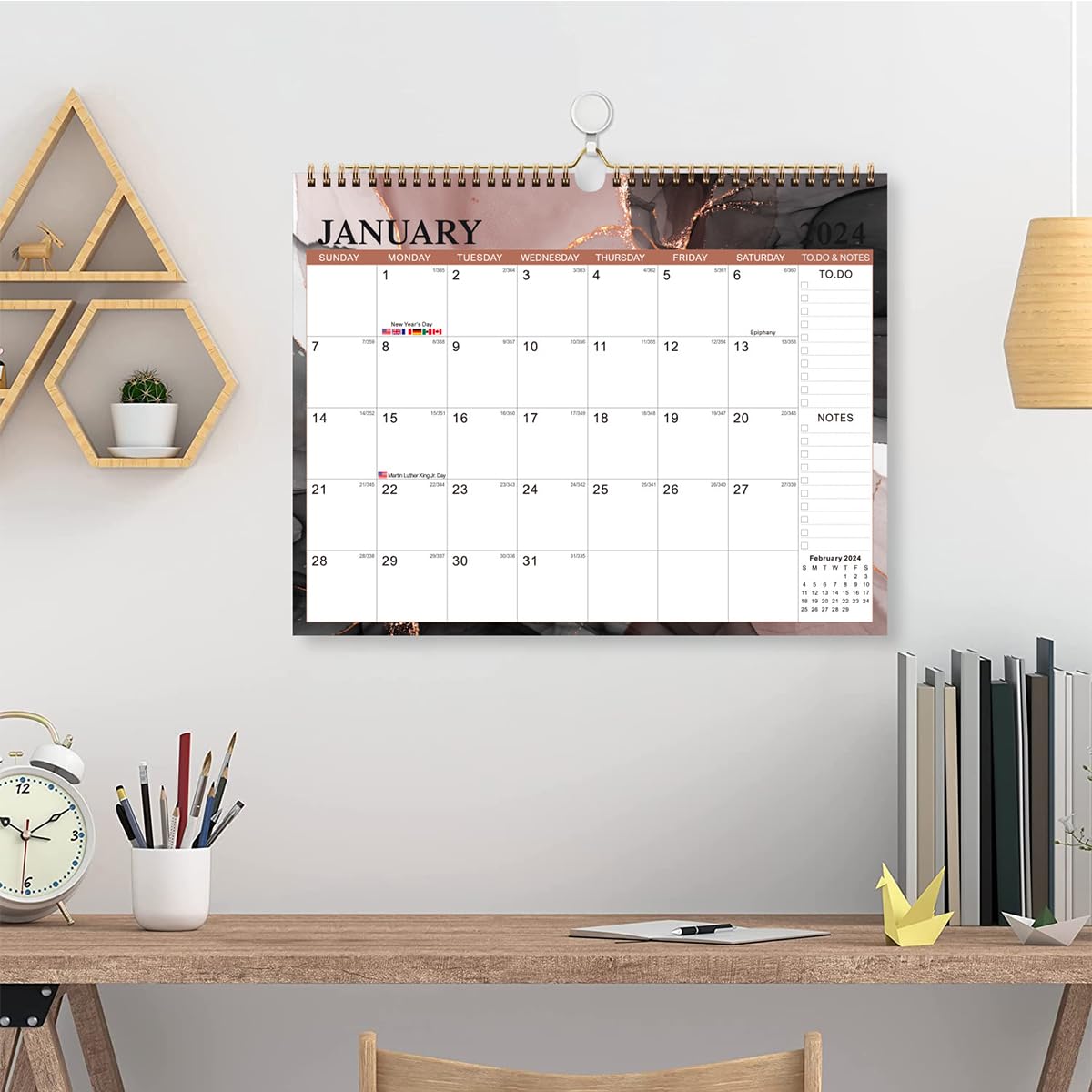 Calendar 2023-2024-2025 Wall Calendar, July 2023 - December 2024 Calendar ,January 2024 - June 2025, 18 Months Calendar, 11.6"x14.8'', Large Daily Blocks Perfect for Planning and Organizing for Home