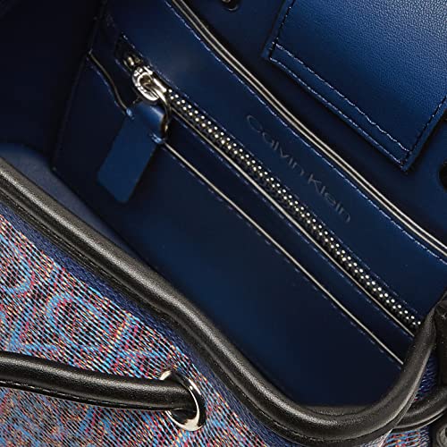 Calvin Klein Gabrianna Novelty Mini Bucket Crossbody, Blue Multi