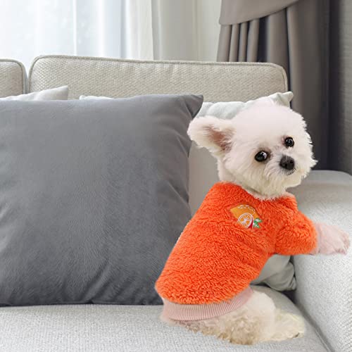 GLSTOY Decorative Outfits Autumn Warm Pattern Winter Stretchy Shirts Sweater Clothes Dogs Cold and Outdoor Clothes: Pet Cloth M Legged Thickening Two Fruit Clothing, Comfortable