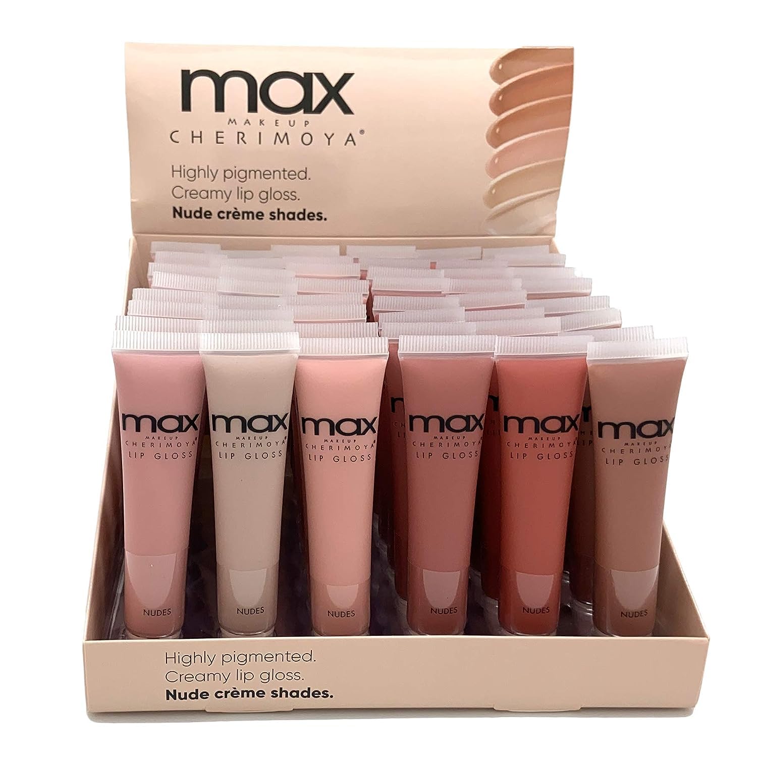Cherimoya MAX Makeup Lip Polish Light Color 6PCS SET (CLEAR NUDE)