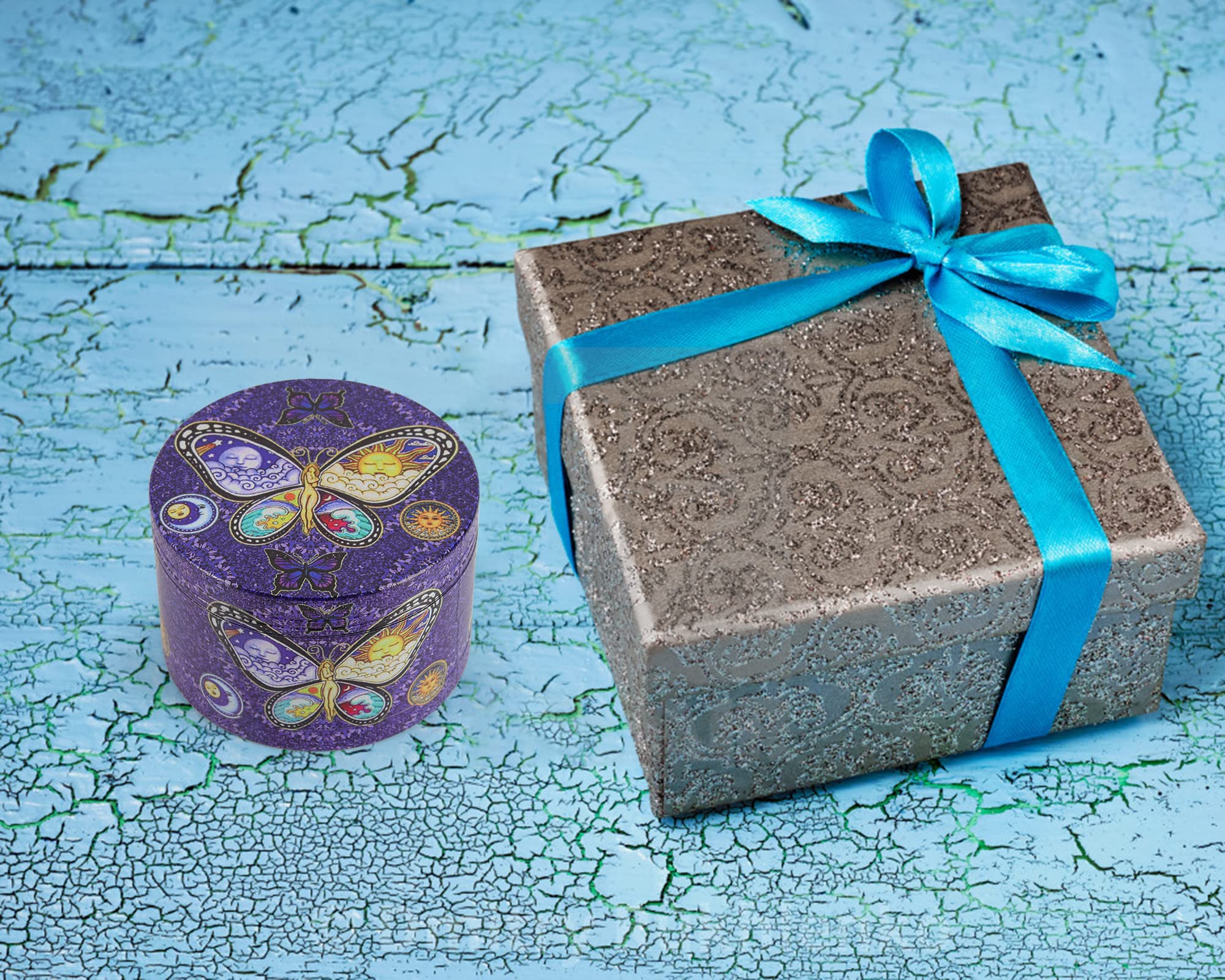 Cartoon Spice Grinder 2.5 Inch (Butterfly Purple)