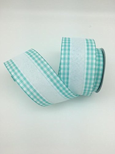 Celebrate IT- Ribbon Lattice with white trims tape (Blue) - ribbon 2.5 in x 25ft