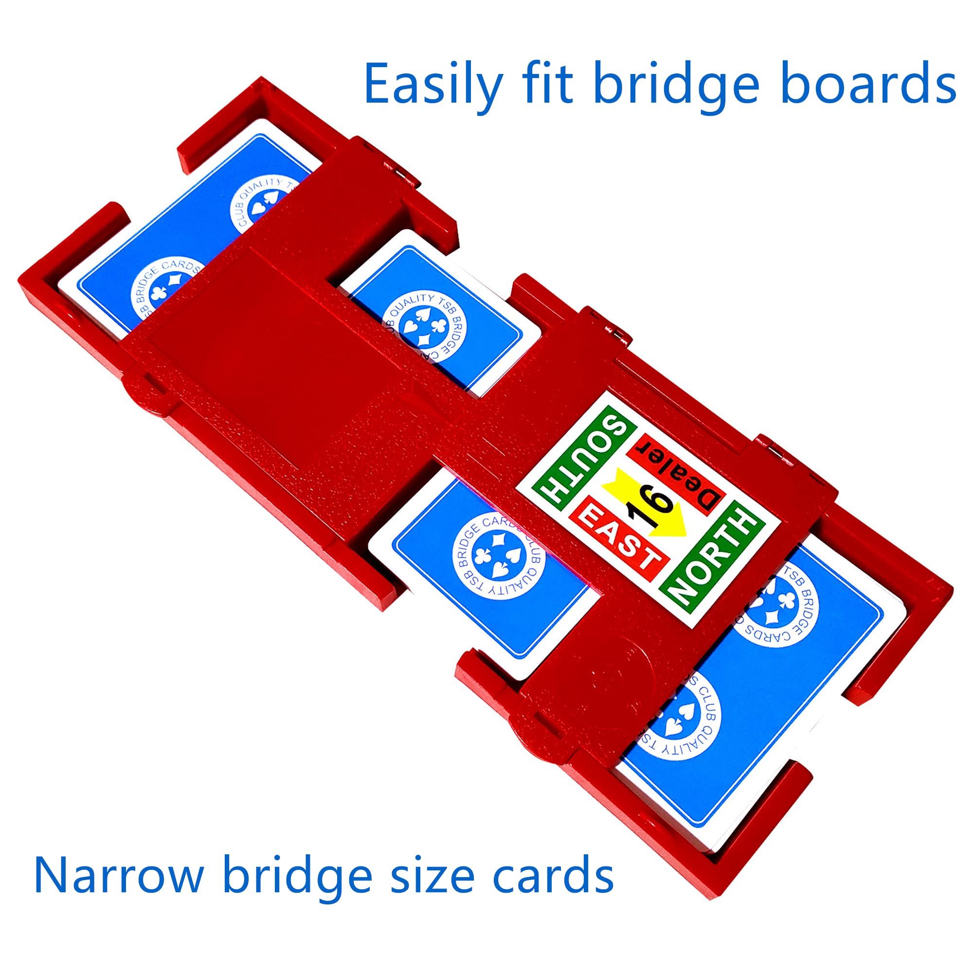 TSB Jumbo Index Bridge Cards Pack of 12 Decks - 6 Colors Jumbo Print Bridge Playing Cards - with Single Box for Easy Storage(12 Decks in 6 Colors)