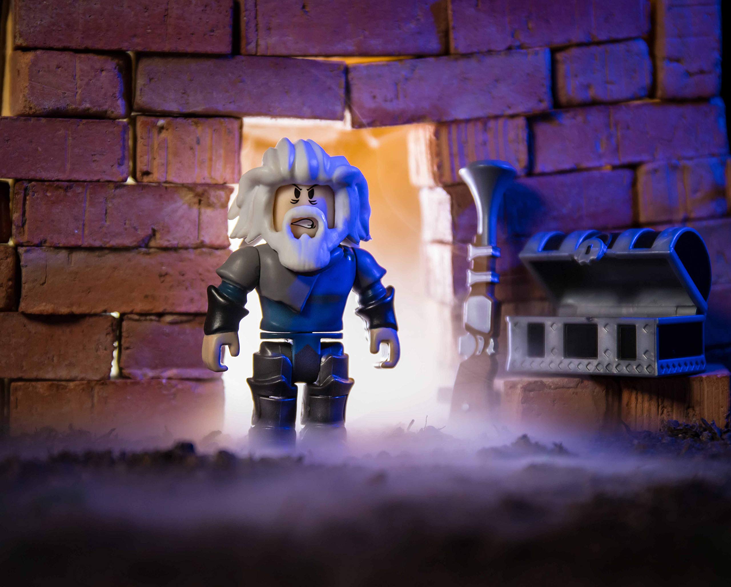 Roblox Action Collection - Bootleg Buccaneers: Mining Man + Quest Minion Two Figure Bundle [Includes 2 Exclusive Virtual Items]
