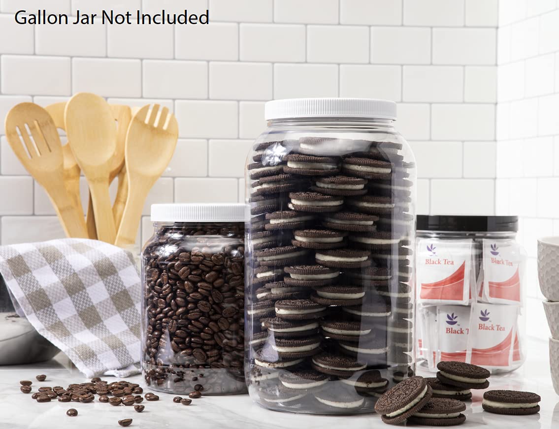 CLEARVIEW CONTAINERS | 110/400 Plastic Replacement Lids | 110mm Caps w/Leak Proof Liner | For Large Glass or Plastic Wide Mouth Jar | Made in the U.S.A.| Food-Grade Storage Caps for Canning Jars (3)