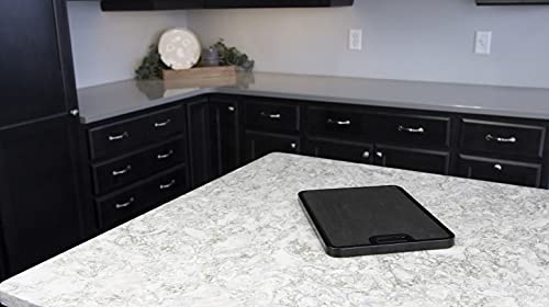 Nifty Small Appliance Rolling Tray - Black, Home Kitchen Counter Organizer, Integrated Rolling System, Non-Slip Pad Top for Coffee Maker, Stand Mixer, Blender, Toaster