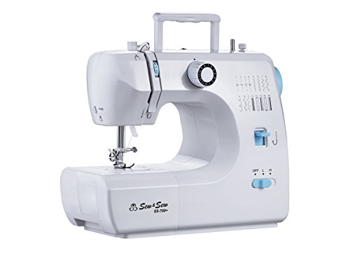 Michley Professional Desktop Sewing Machine SS-700+, 16 Built-in Stitch Patterns, 13.5-inches by 5.8-inches by 11.5-inches, White