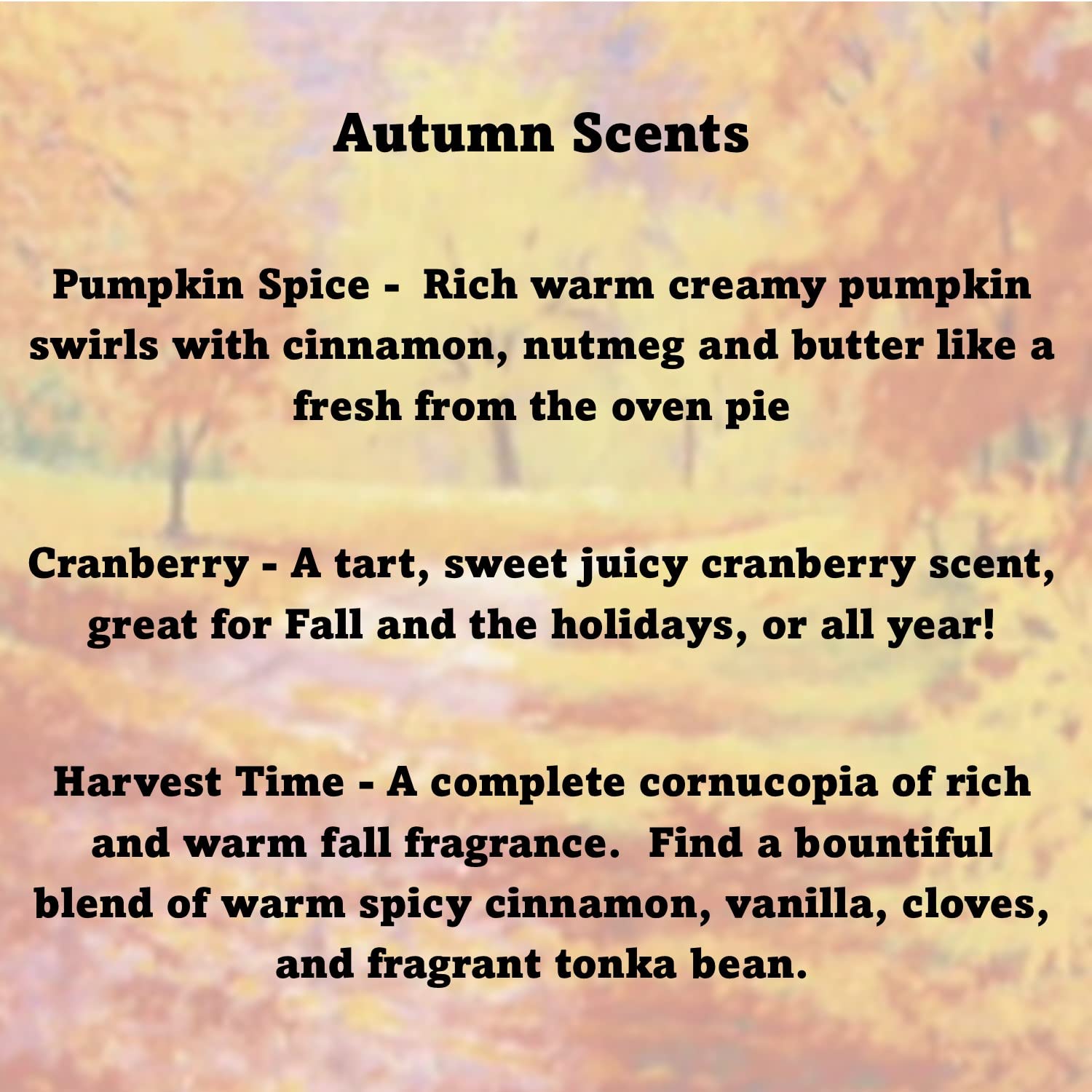 Fall or Winter Mix Wax Melts, 3 Pack – USA Made – Wax Cubes for Wax Melt Warmer, Masculine Autumn Spice Variety Pack - Harvest Time, Cranberry, and Pumpkin Spice