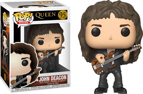 POP Queen - John Deacon Funko Pop Vinyl Figure (Bundled with Compatible Pop Box Protector Case), Multicolored, 3.75 inches