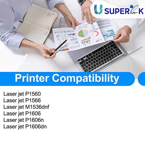 SuperInk 5 Pack Compatible Black Toner Cartridge Replacement for HP 78A CE278A use in Laserjet P1560 P1566 P1606 P1606n P1606dn M1536dnf Printer