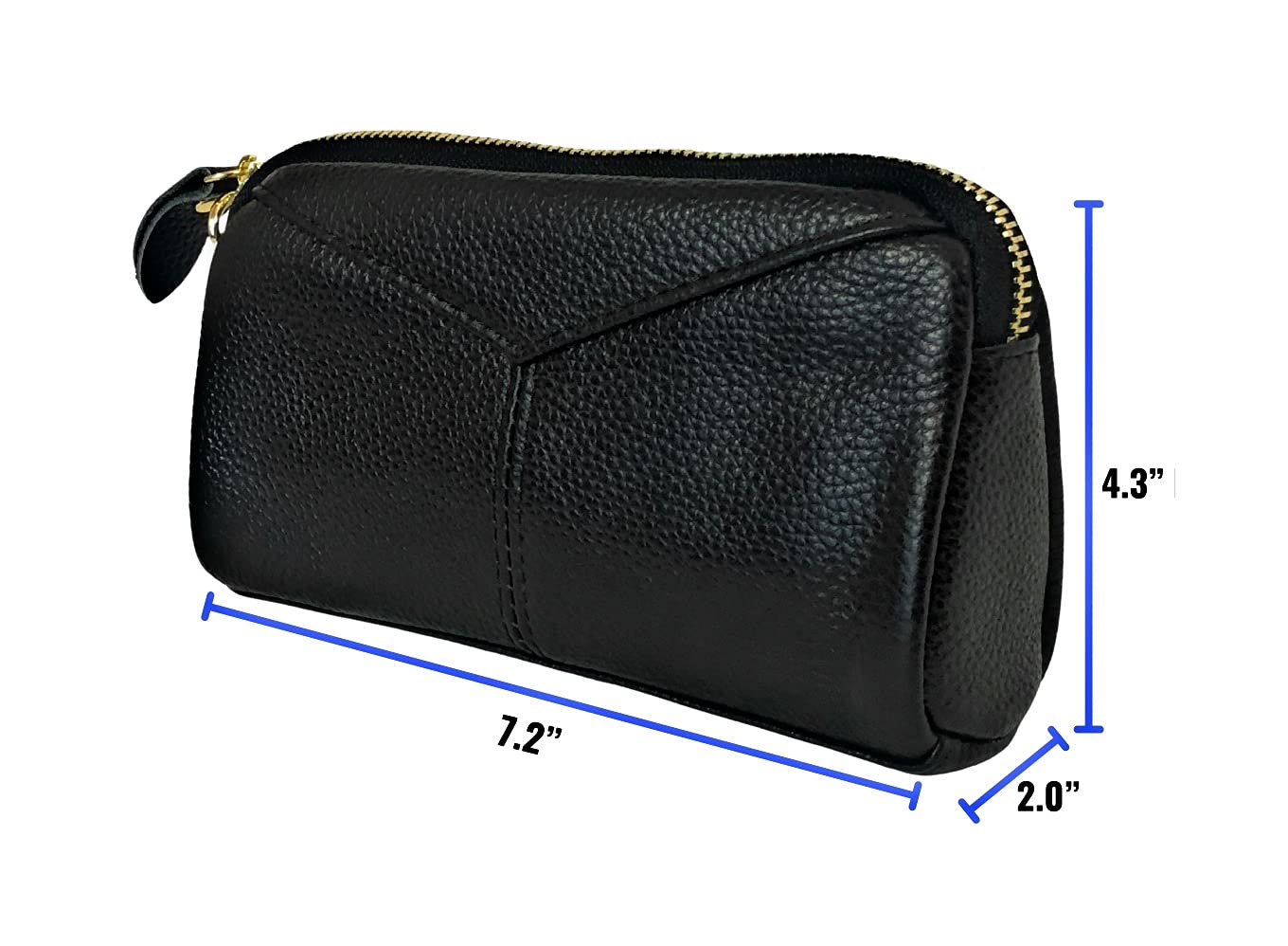 PlanetHawk Women's Genuine Leather Wristlet Clutch Cell Phone Purse, Black