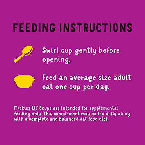 Purina Friskies Natural, Grain Free Wet Cat Food Lickable Cat Treats, Lil' Soups With Shrimp in Chicken Broth - (8) 1.2 Oz. Cups