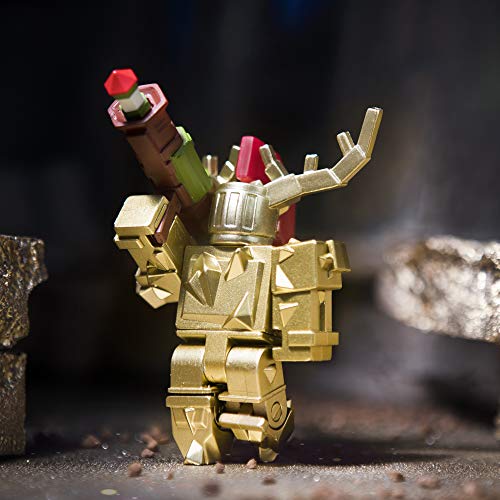Roblox Celebrity Collection - Fantastic Frontier: Gold Corrupted Knight + Two Mystery Figure Bundle [Includes 3 Exclusive Virtual Items]