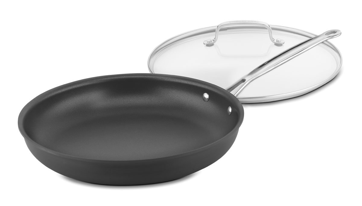 Cuisinart 622-30G Nonstick-Hard-Anodized, 12-Inch, Skillet w/Glass Cover & 622-20 Chef's Classic 8-Inch Open Skillet Nonstick-Hard-Anodized